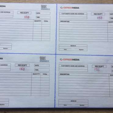 Receipt Books / Invoice Books – Express Media Harare