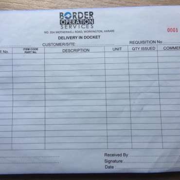 Receipt Books / Invoice Books – Express Media Harare